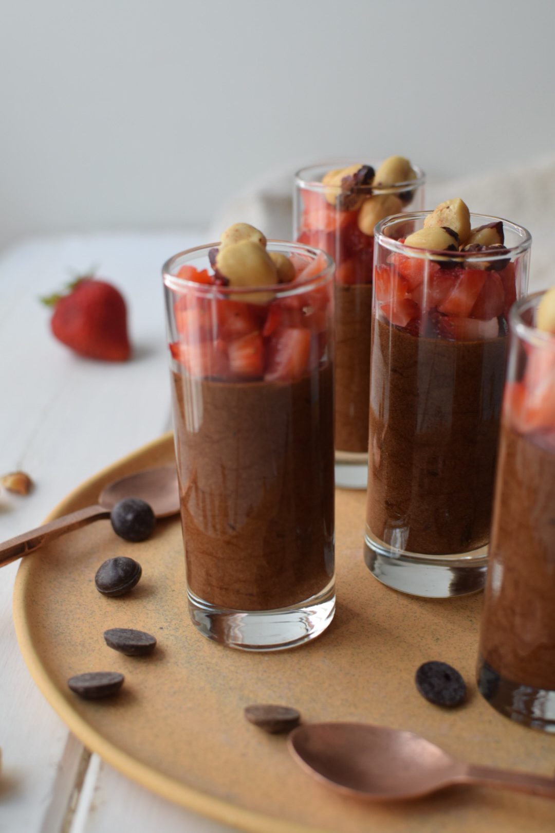 Mousse de chocolate y crema de avellanas - Polin en la Cocina