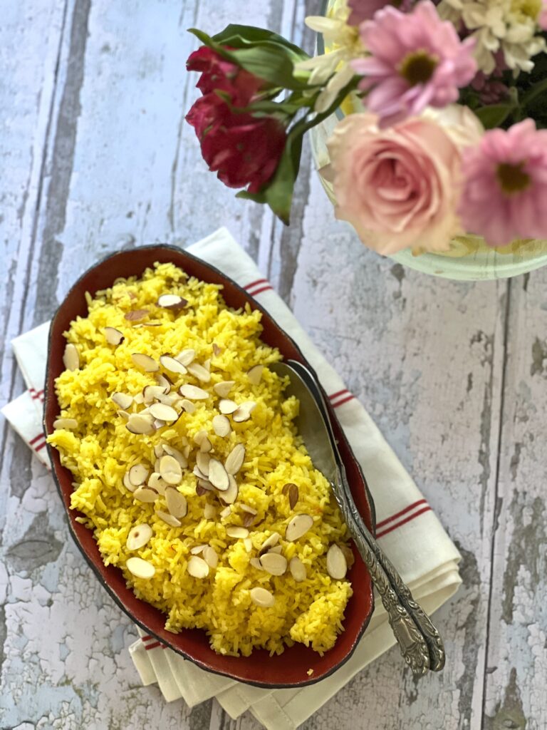 Pilaf de arroz al azafrán - Polin en la Cocina